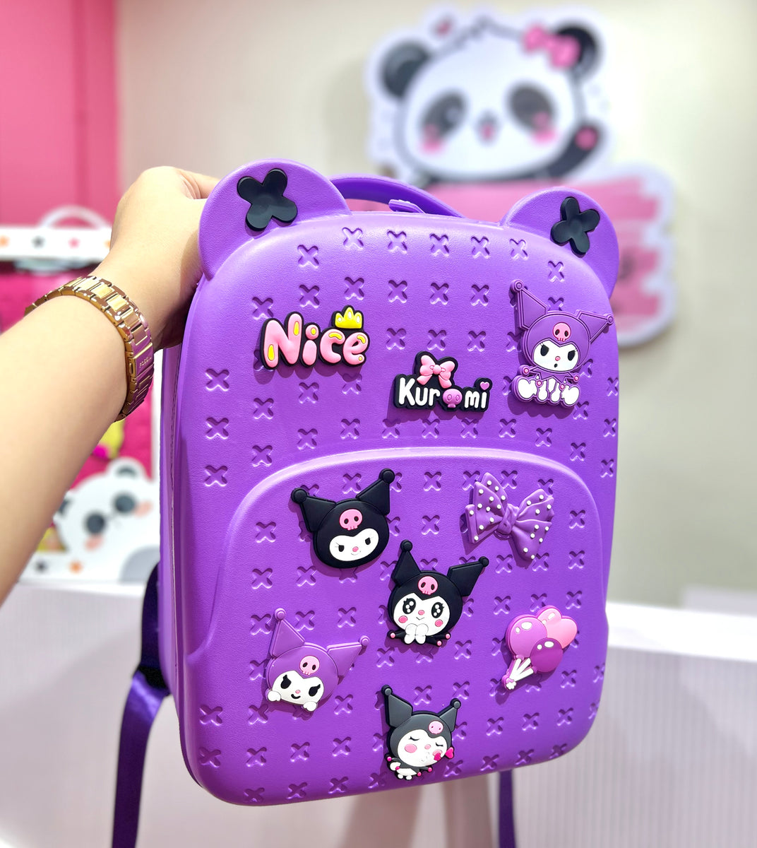 Kuromi Crocs Backpack – Chains & Charms