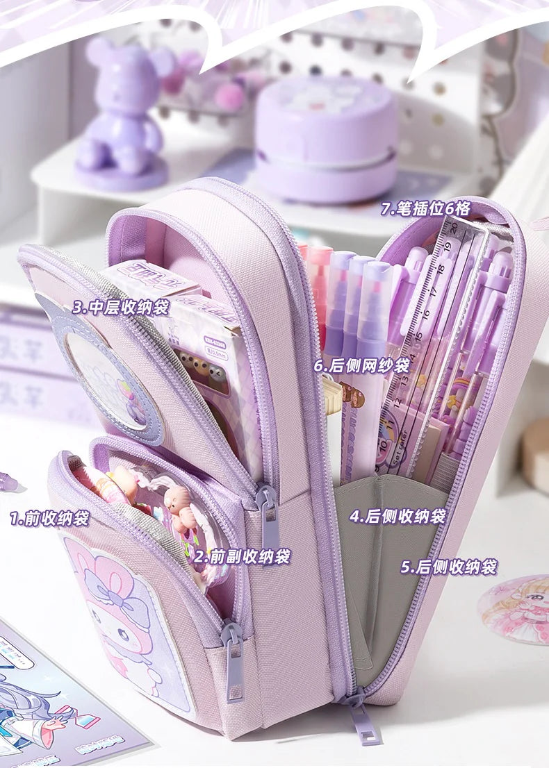 Cartoon Bagpack Pencil Pouch – Chains & Charms