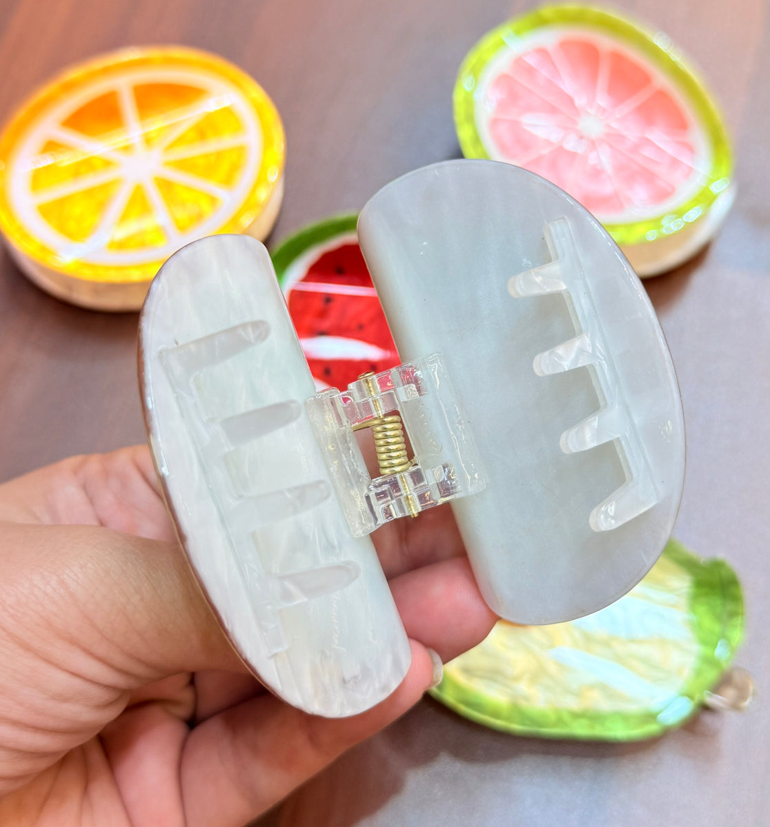 Round Fruit Claw Clip – Chains & Charms